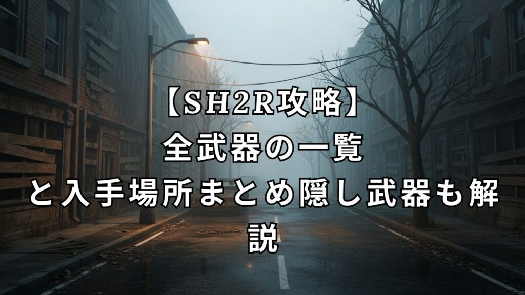 【SH2R攻略】全武器の一覧と入手場所まとめ｜隠し武器も解説 | ゲーム神殿
